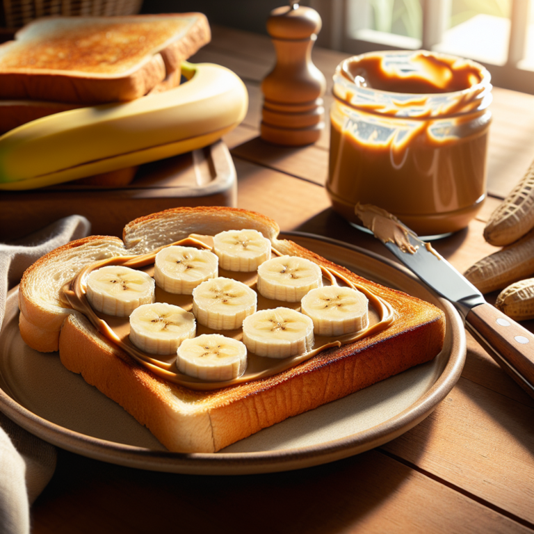 Delicioso Pan Tostado con Crema de Cacahuate y Plátano: Receta Fácil y ...