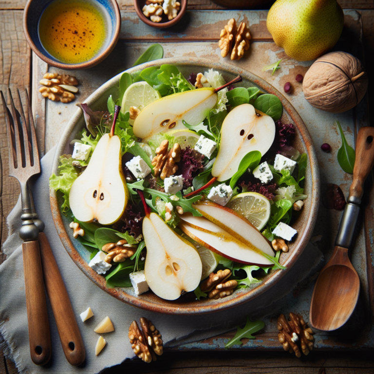 Deliciosa Ensalada de Pera y Queso de Cabra: Receta Fácil y Saludable ...